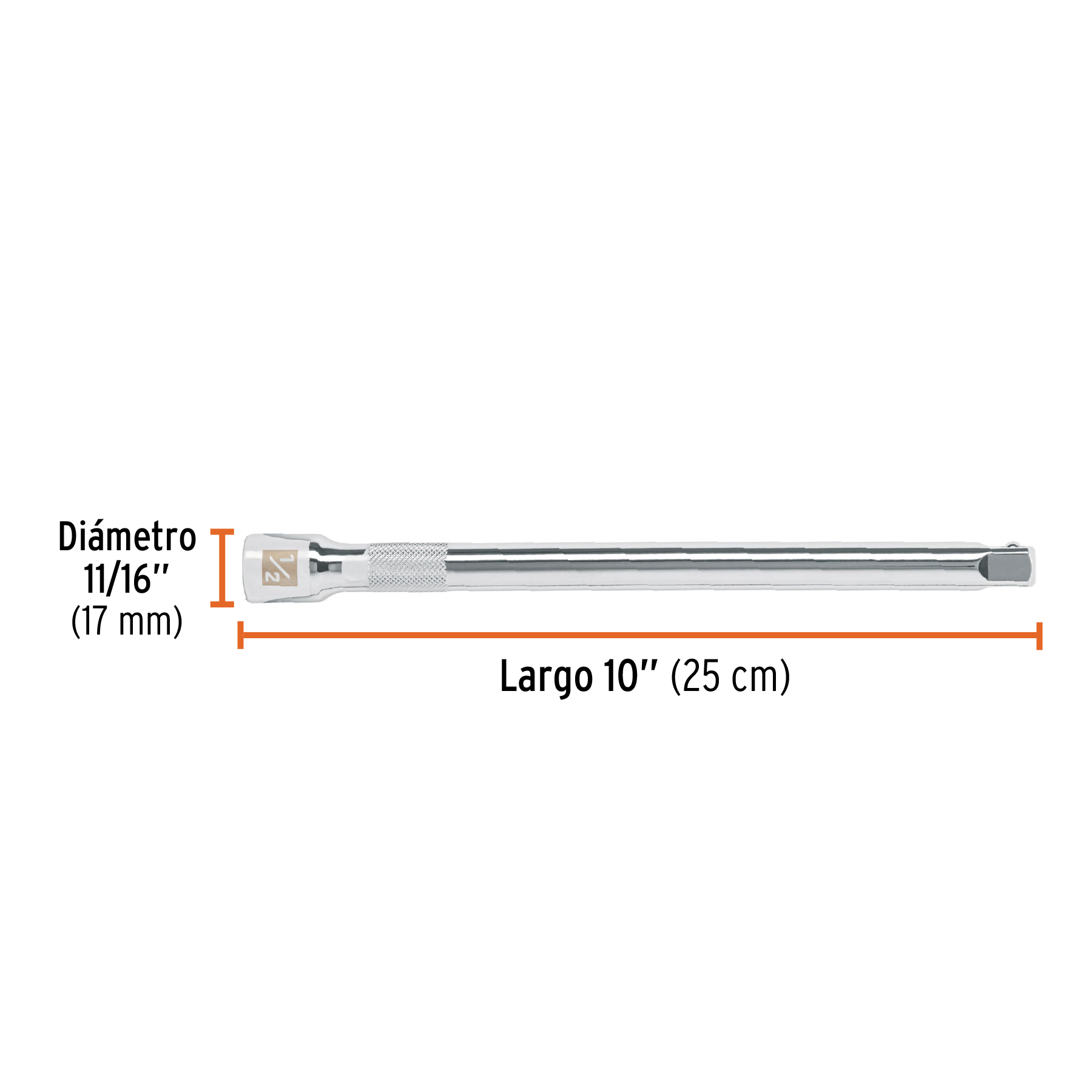 Extensión cuadro 1/2″ para matraca, largo 10″, Truper 13418 – FERRETERÍA DEL HOGAR